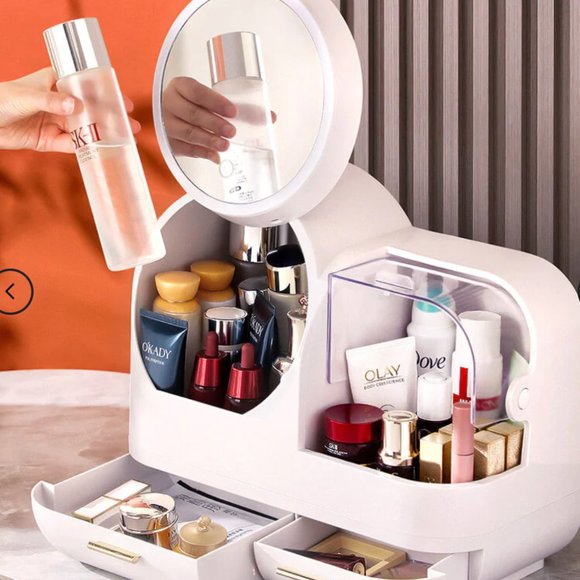 Storage & Organization | Makeup Storage Organizer Box With Led Lighted ...